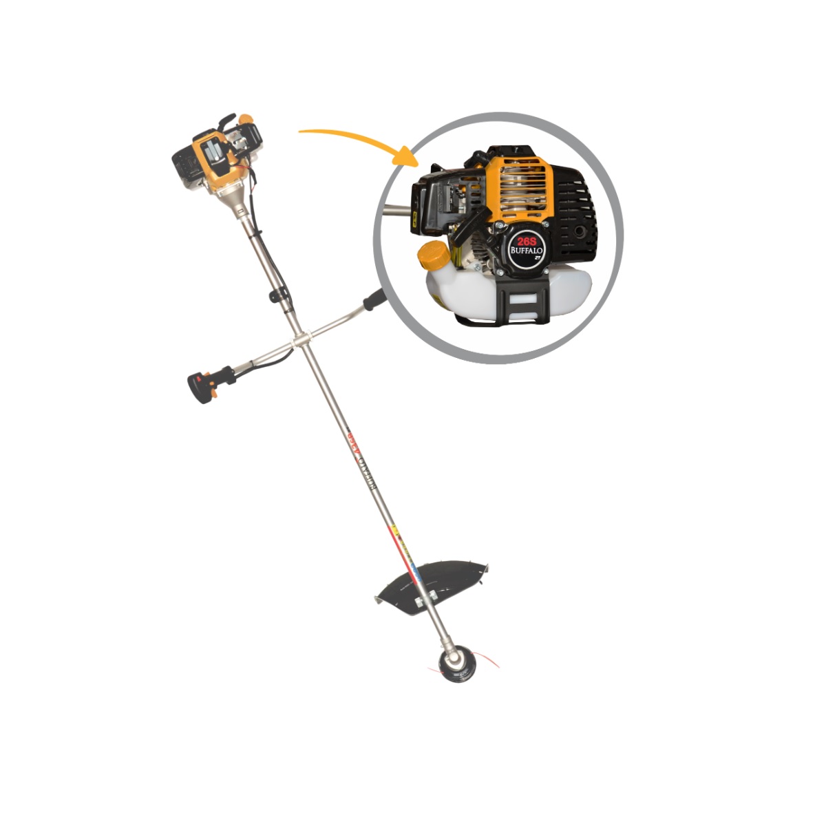 Roçadeira Gasolina BFG 26S 2T Buffalo 1,0cv Lâmina Bobina