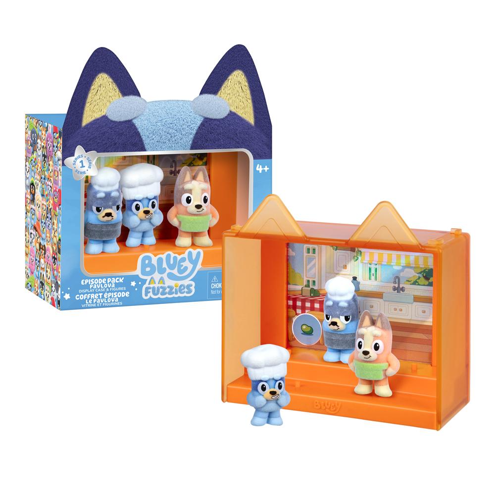 Kit 3 Bonecos Colecionáveis Bluey Fuzzies - Pavlova