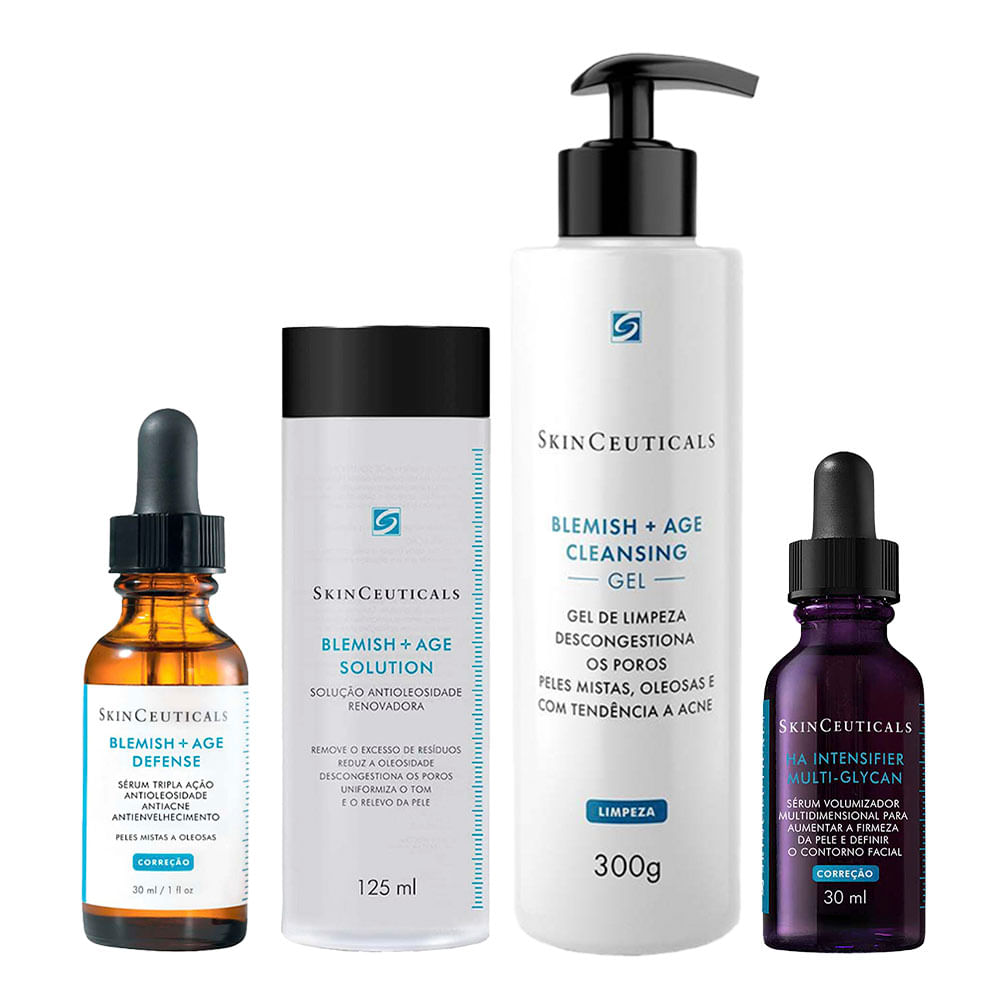 Kit SkinCeuticals Blemish + Age - Gel de Limpeza + Tônico + Sérum ...