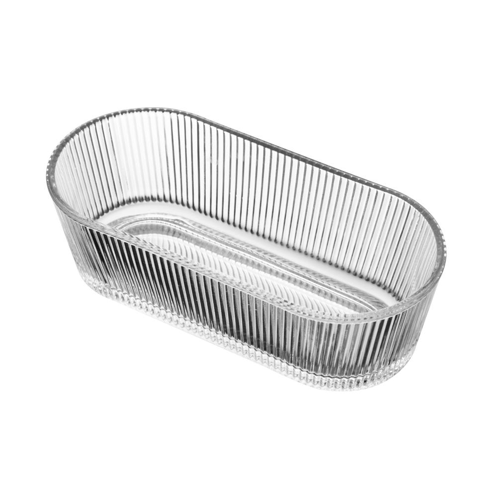 Petisqueira Oval Wolff Lines 16,5cm x 7,5cm x 5cm Cristal