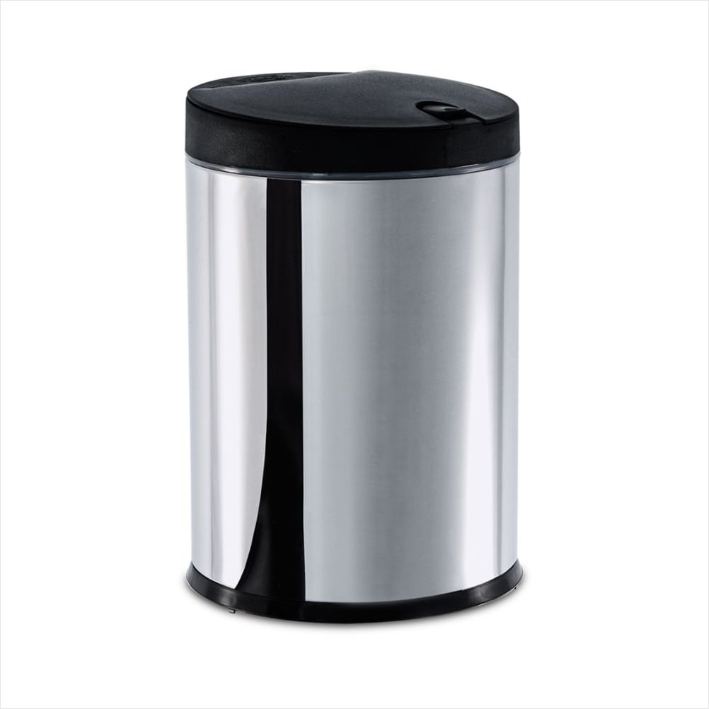 Lixeira Press Inox com Tampa PP 4 Litros Preto Brinox
